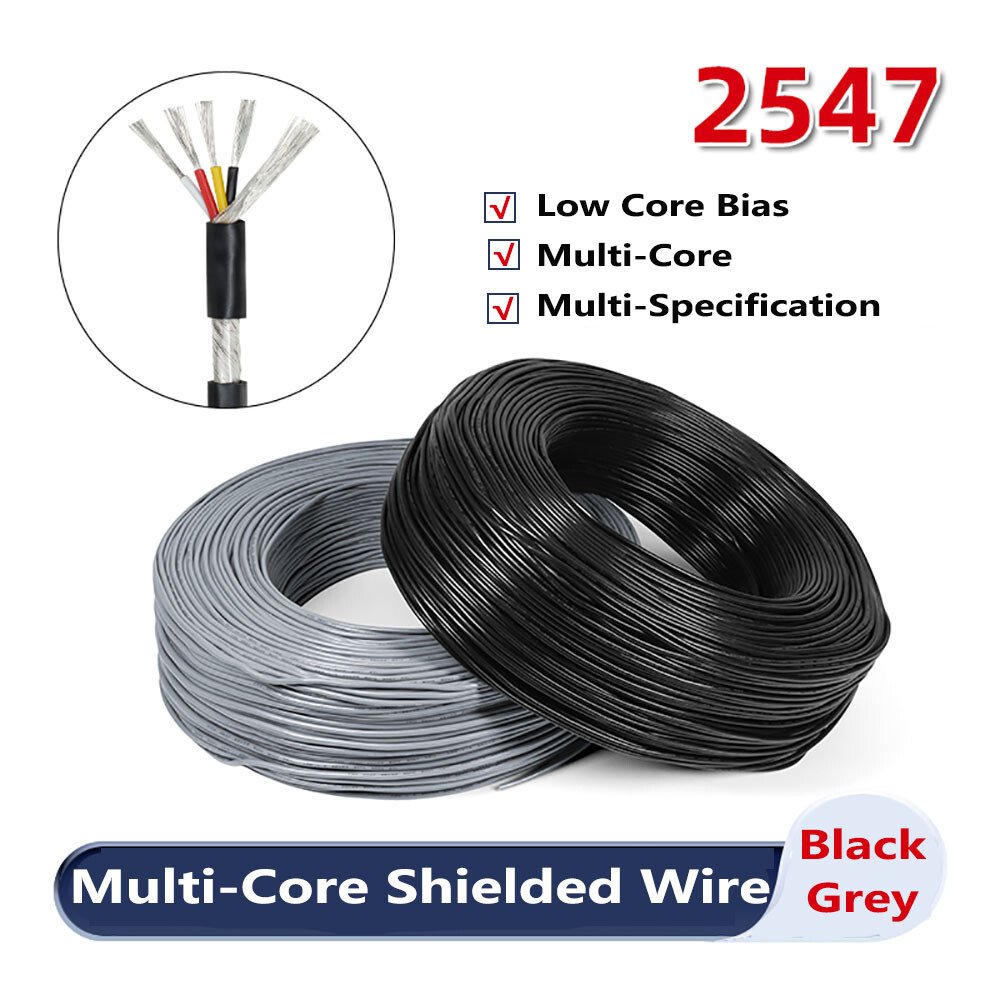 UL 2547 18/22/24/26/28AWG Shielded Cable Audio Headphone Signal Wire 2 ...