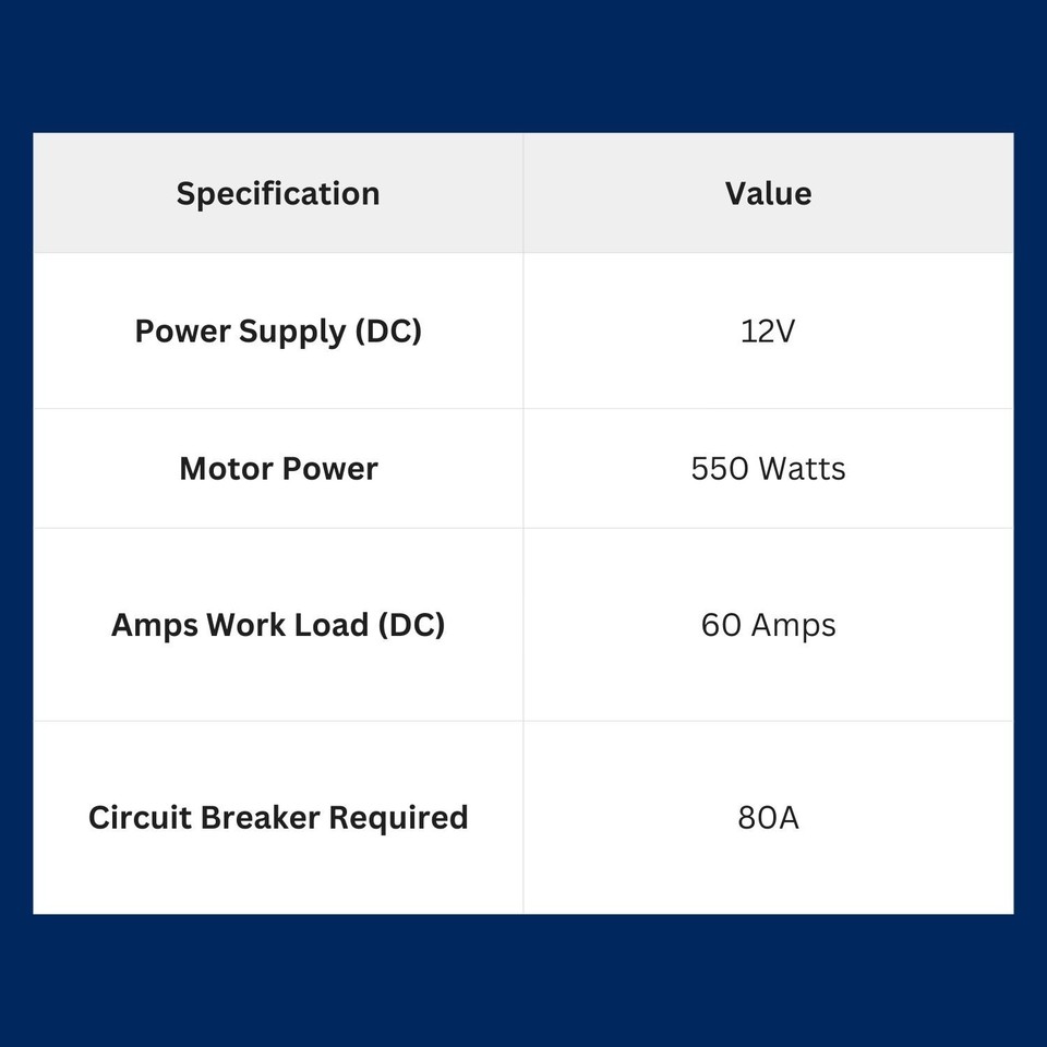 Muir DW06 Drum Winch Side Terminal - 12V - 550W | eBay UK