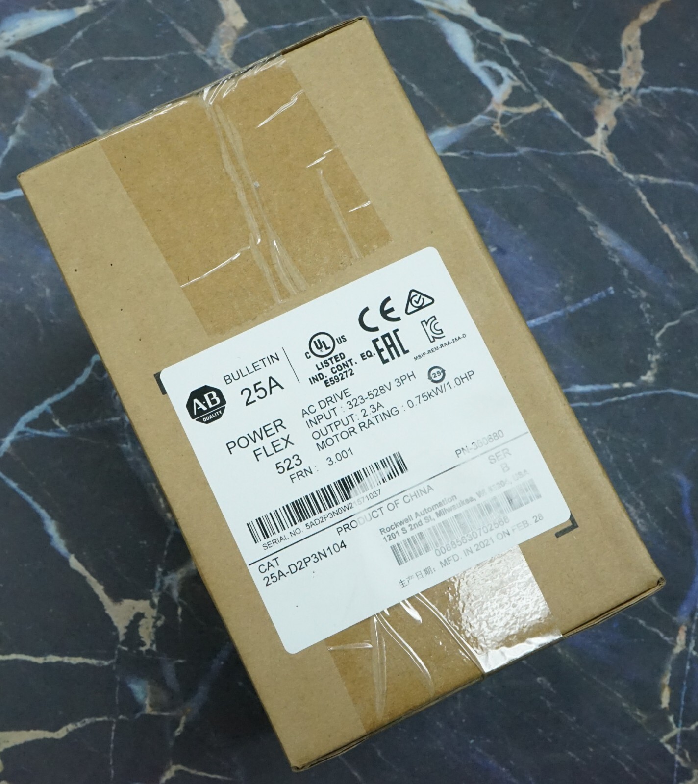 2021 Allen-Bradley PowerFlex 523 25A-D2P3N104 1HP FRN:3.001 Series B 885630702490| eBay