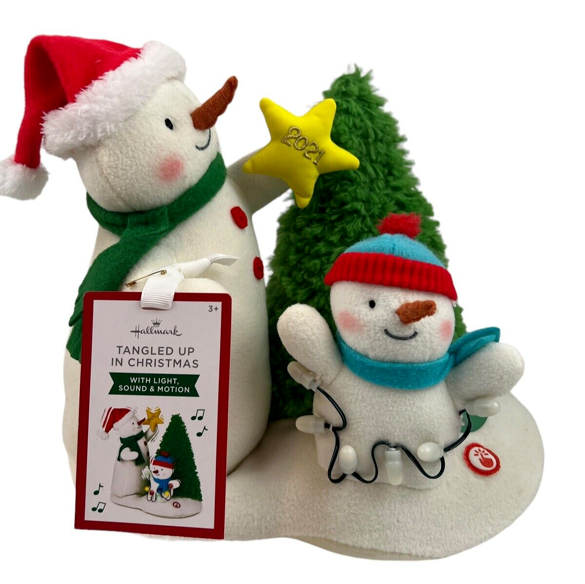 HALLMARK PLUSH ANIMATED TANGLED UP IN CHRISTMAS SNOWMAN SOUND MOTION ...
