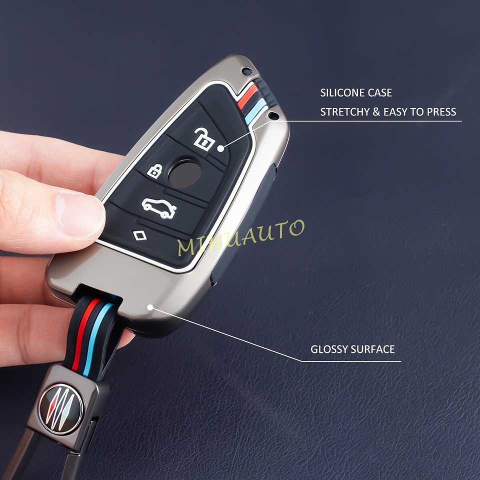 For BMW G01 G02 G07 G11 G14 G20 G22 G30 F48 Metal Car Key Fob Cover ...