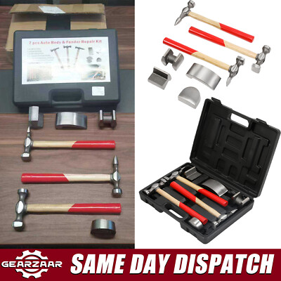 7pcs Set Car Dent Auto Body Panel Repair Tool Kit Handles Beating ...