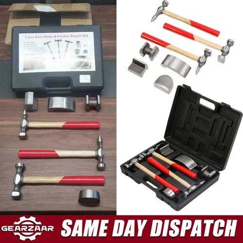 7pcs Set Car Dent Auto Body Panel Repair Tool Kit Handles Beating ...