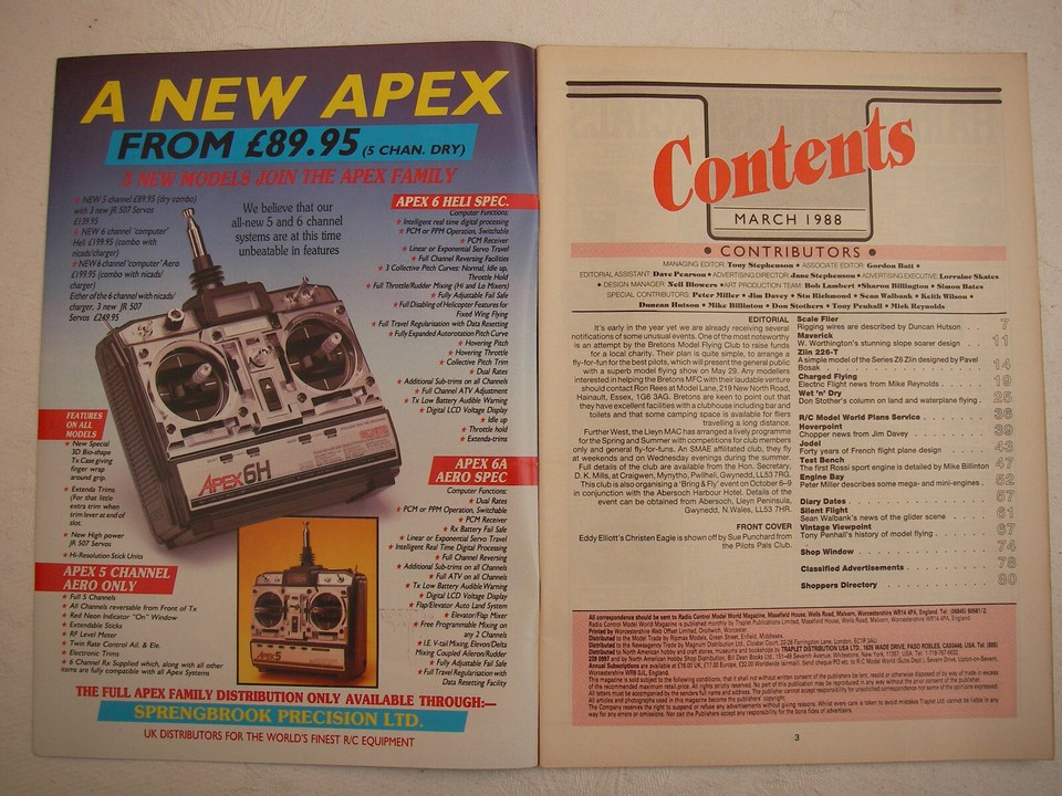 RC Model World Magazine March 1988 no free plans RCMW | eBay UK