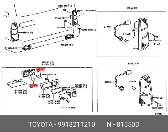 Genuine OE bulb for parking & clearance lamp 9913211210 for TOYOTA ...