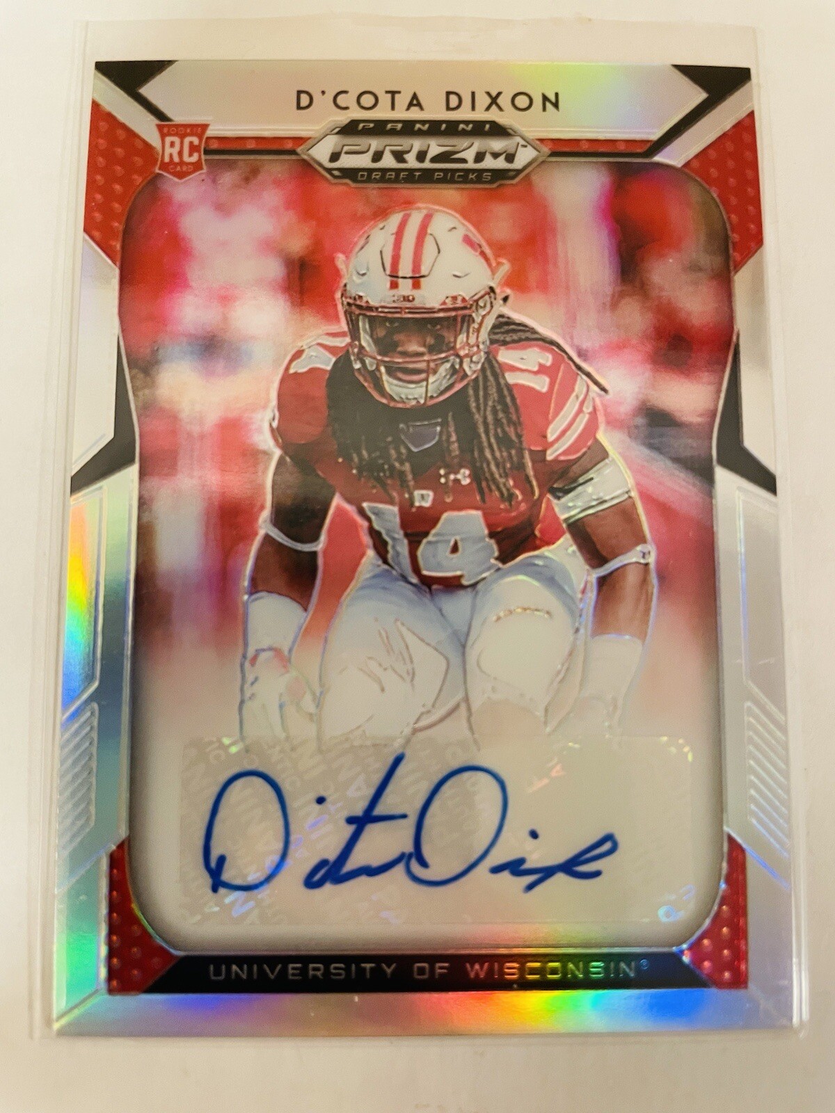 2019 Prizm Draft Picks D'Cota Dixon Rookie Auto SILVER #250! Wisconsin ...