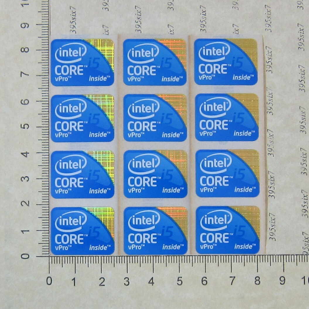 Laptop PC Processor Sticker (1st 3rd 4th 6th 7th 8th 9th 10th Gen) x 12 ...