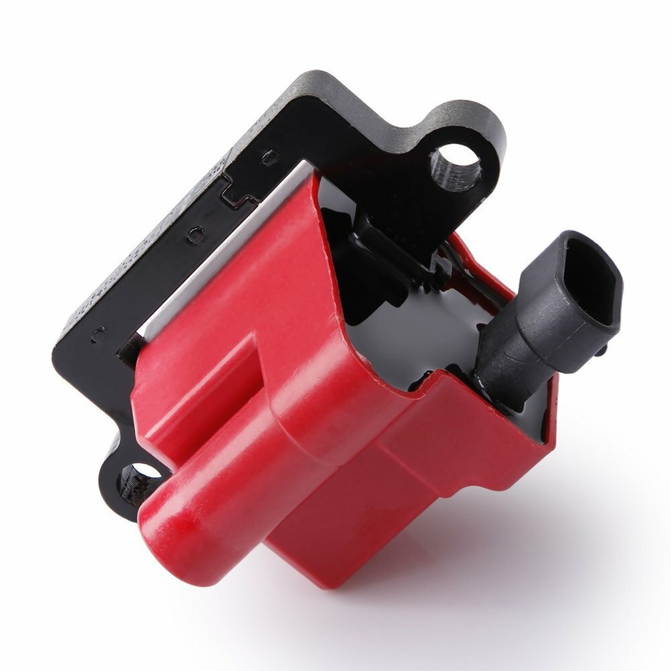 8 Spark Plugs & 8 Red Square Ignition Coils For Chevy for LS2 LS4 LS7 ...