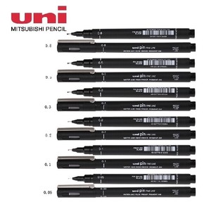 Uniball Uni Pin-200 Fine Liner Uni Pin 200 Fine Line - 8 Sizes ...
