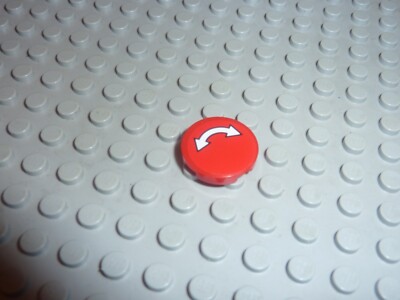 LEGO Tile Round 2x2 with Black Outlined White Curved Réf 4150pb083 Set ...