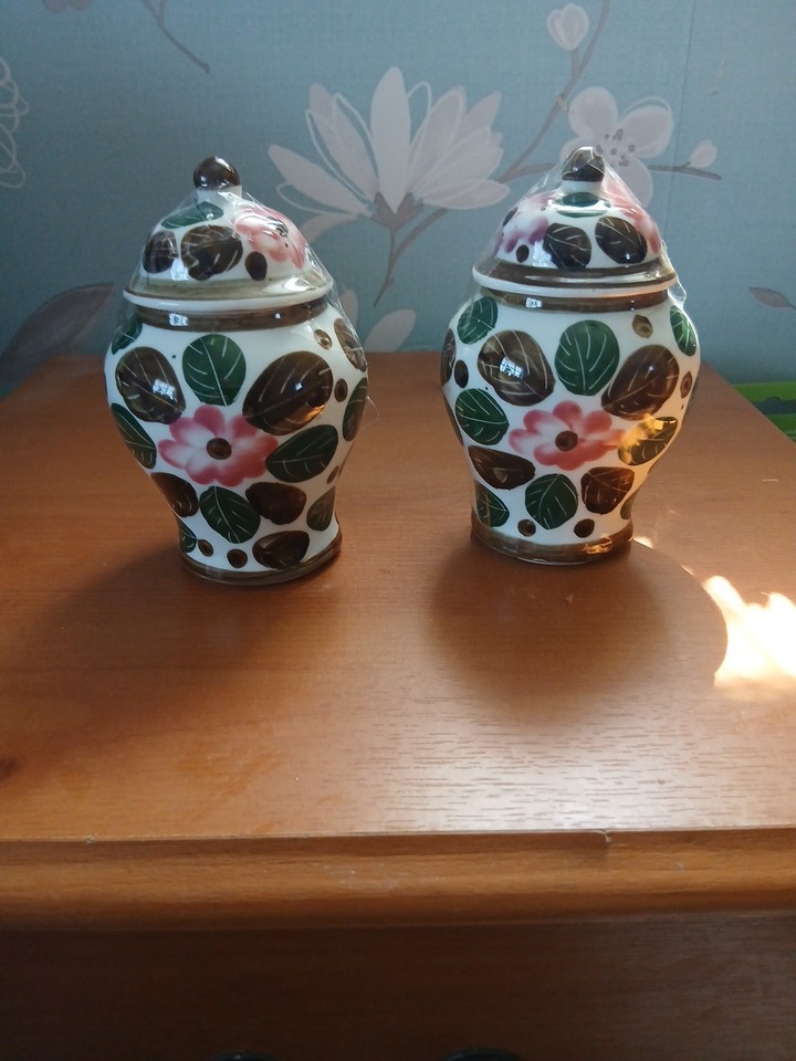 Pair Of Small Unique Ginger Jars | eBay UK