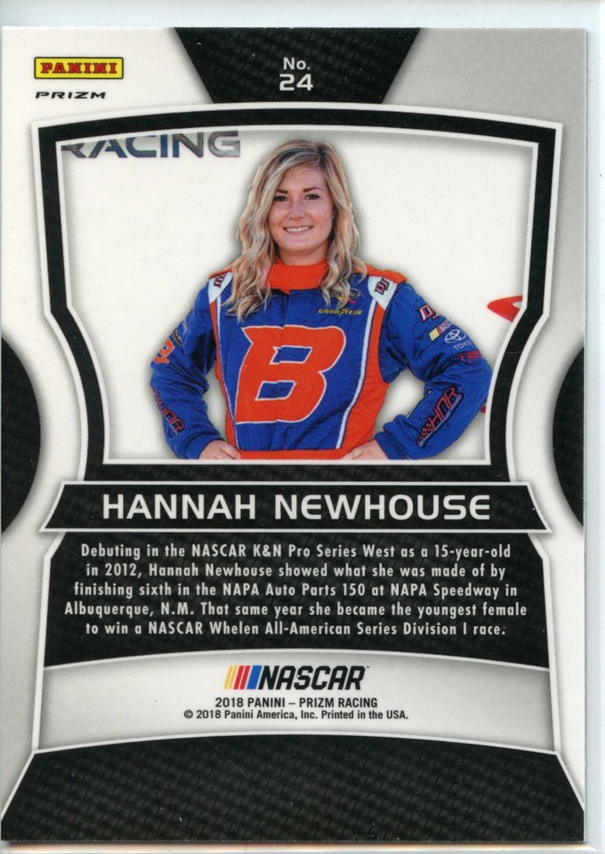 2018 Panini Prizm Racing NASCAR CAMO Parallel #24 Hannah Newhouse RC | eBay