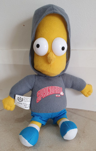 2005 Bart Simpson Plush - Springfield Hoodie - 26cm - Great, clean ...