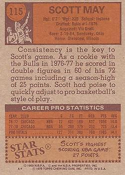 Scott May 1978-79 Topps #115 Chicago Bulls | eBay