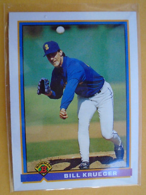 BILL KRUEGER SEATTLE MARINERS 1991 BOWMAN BASEBALL CARD #248 | eBay