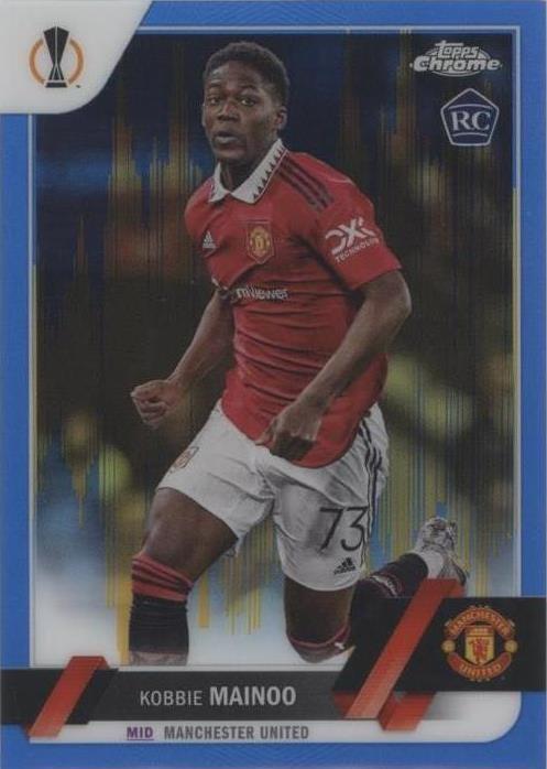 2022-23 Topps Chrome UEFA Club Competitions - Kobbie Mainoo #118 Blue ...