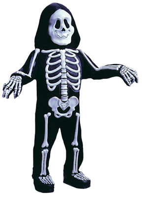 Skelebones Child Costume 3d Bones Hooded Jumpsuit Halloween Funworld ...
