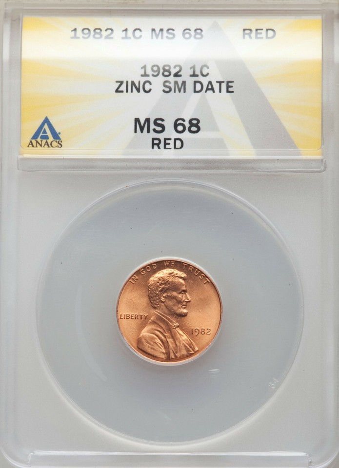 NQC 1982 1C Lincoln Zinc Small Date MS 68 RED | eBay