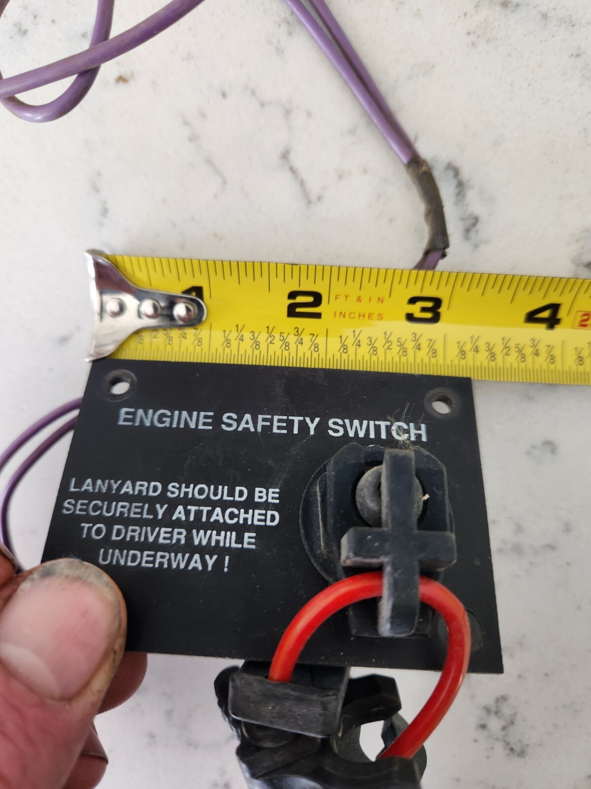 Marquis Boat Kill Switch Panel 5766586 | 3 1/4 x 2 1/4 Inch Black Red ...