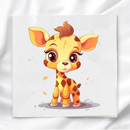 Baby Giraffe Fabric Panel for Quilting Crafting Sewing Quilt Block ...