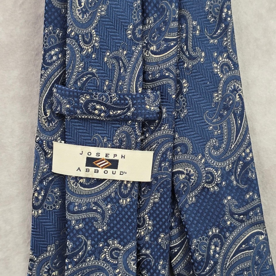 Joseph Abboud Royal Blue Gold Floral Paisley Executive Silk Neck Tie ...