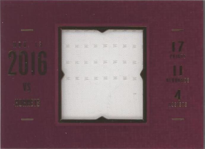 2016-17 Panini Preferred - Stat Line Memorabilia Booklets Kevin Love #3 ...