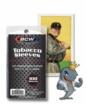 BCW Tobacco Card Sleeves 100ct Pack (3 Pack Lot-300 Total Sleeves) FREE ...