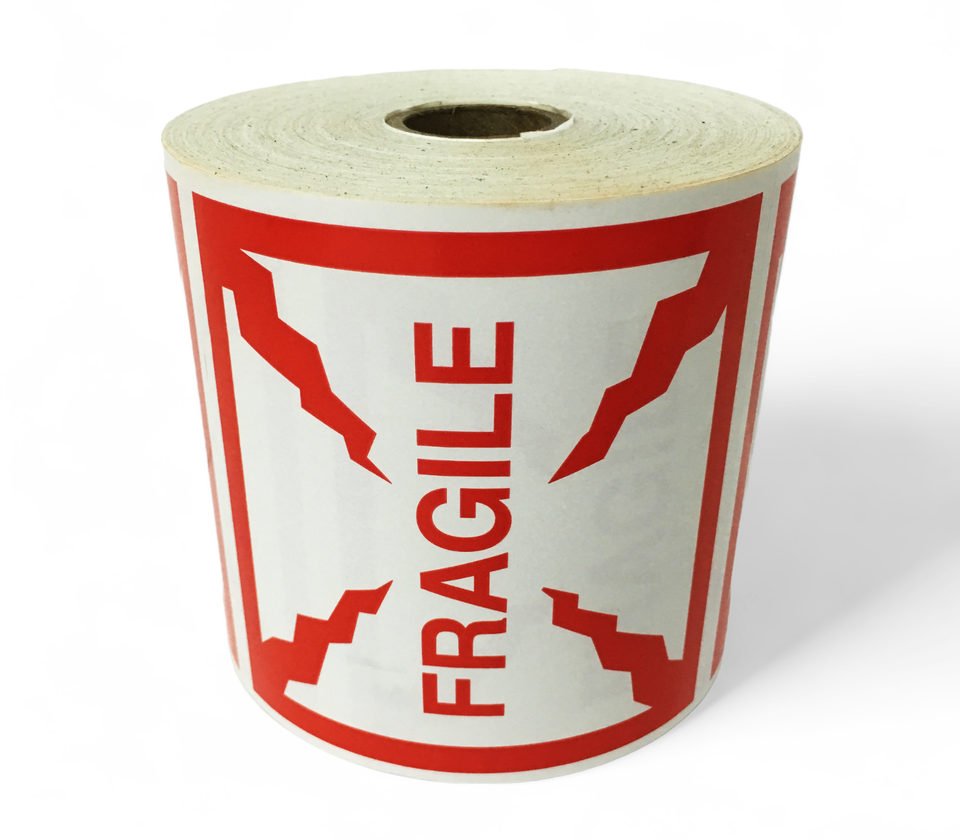 4x4 Fragile Labels Shipping Pallet Adhesive 500 Stickers | eBay
