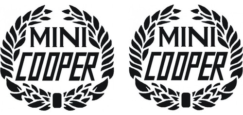 2 x CLASSIC MINI COOPER BADGE STICKERS DECALS CHOICE OF COLOURS SIZE 1 ...