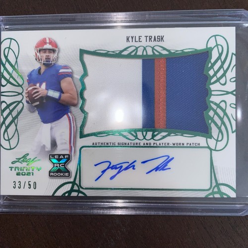 2021 LEAF TRINITY KYLE TRASK RC ROOKIE 3 COLOR PATCH AUTO #33/50 Tampa ...