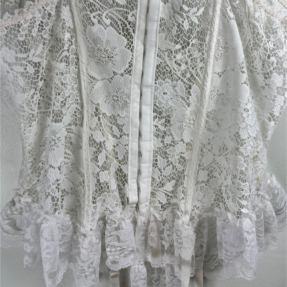 Vintage 80s Mellow Mail Lace Bustier Intimates Lingerie Corset ...