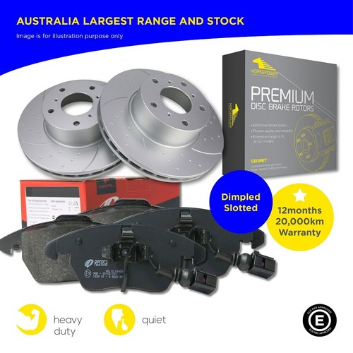 Remsa Brake Pads and Front Dimpled Slotted Rotors for Subaru Impreza G3 ...