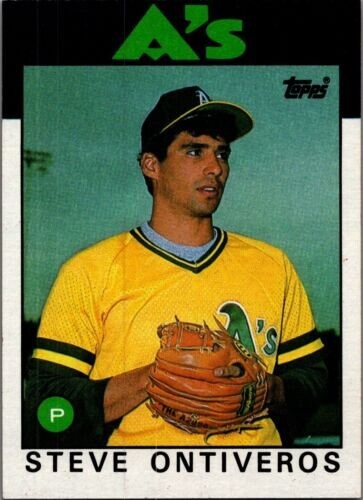 1986 Topps #507 Steve Ontiveros Pitcher Oakland Athletics FREE shipping ...