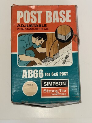 Simpson Strong-Tie AB66, 6 x 6 Adjustable Post Base With Stand Off ...