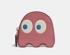 Coach X Pac-man Leather Ghost Coin Case Wallet F73165 Limited Edition ...