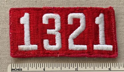 Vintage TROOP 1321 Boy Scout Red & White Unit Number # PATCH BSA 1 ...
