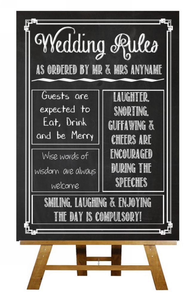 Wedding rules sign | Beachweddingtips.com