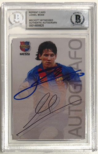 Lionel Messi #89 Megacracks REPRINT Card Rookie AUTHENTIC Signed Barca ...