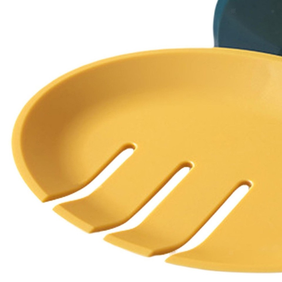 Punch Soap Holder Self Draining Design Oblique Shape Yellow/Black/White ...