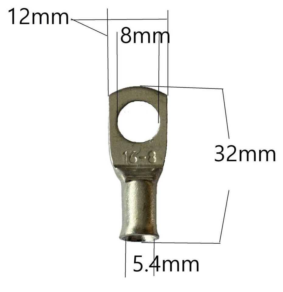 Car Battery Cable Ring Terminals Post Crimp Copper Tube Lug Welding ...