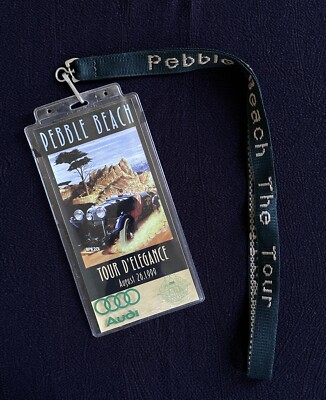 1999 Pebble Beach Concours Tour Pass Lanyard 1934 Lagonda M45R Lone ...