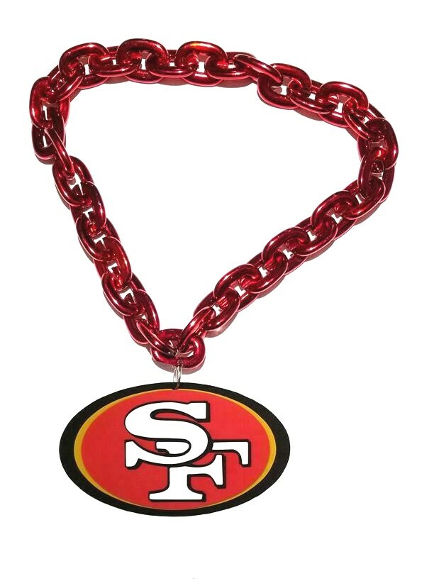 NFL San Francisco 49ers 3D Fan Chain Necklace Foam 2 in 1 | eBay