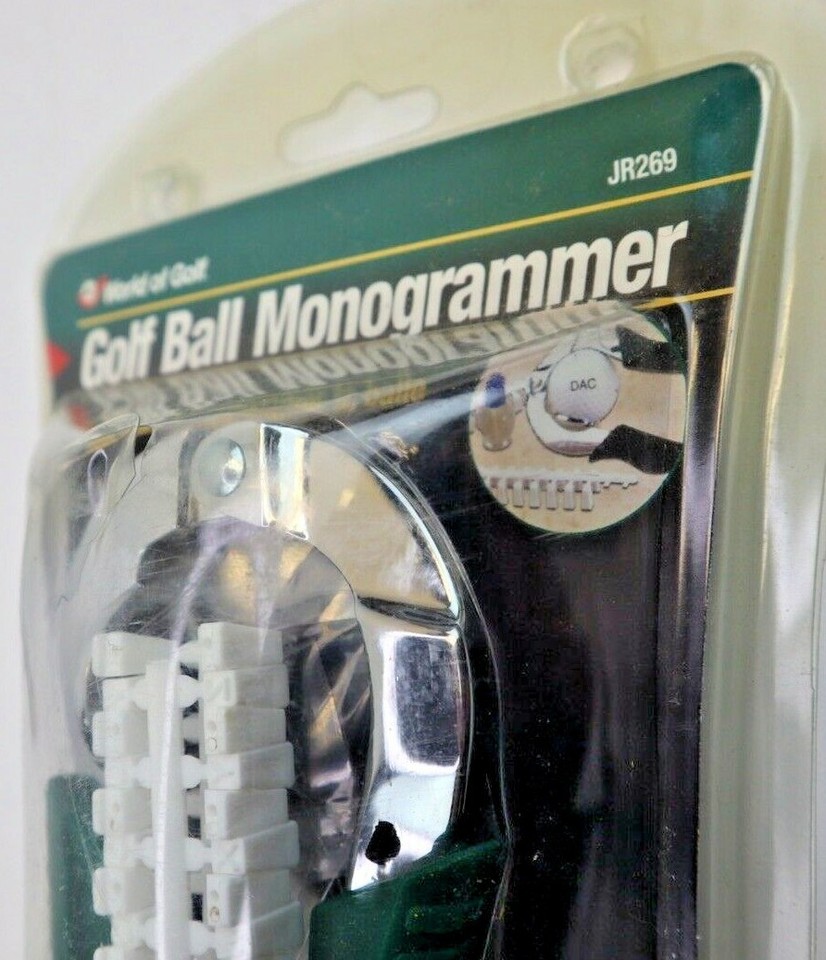 New Golf Ball Monogrammer Personalize Initials Letter World Of Golf ...