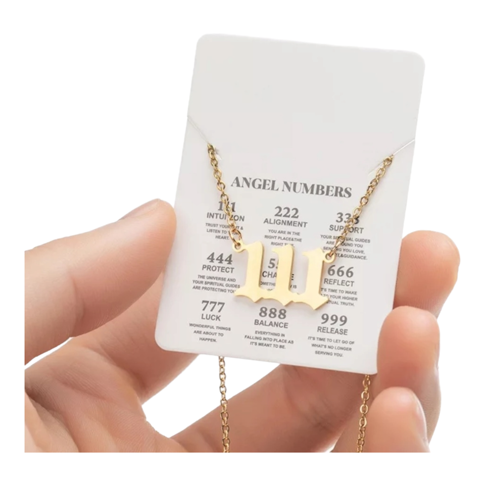 Angel Numbers 111 222 333 444 555 666 777 888 999 Necklaces, Stainless ...
