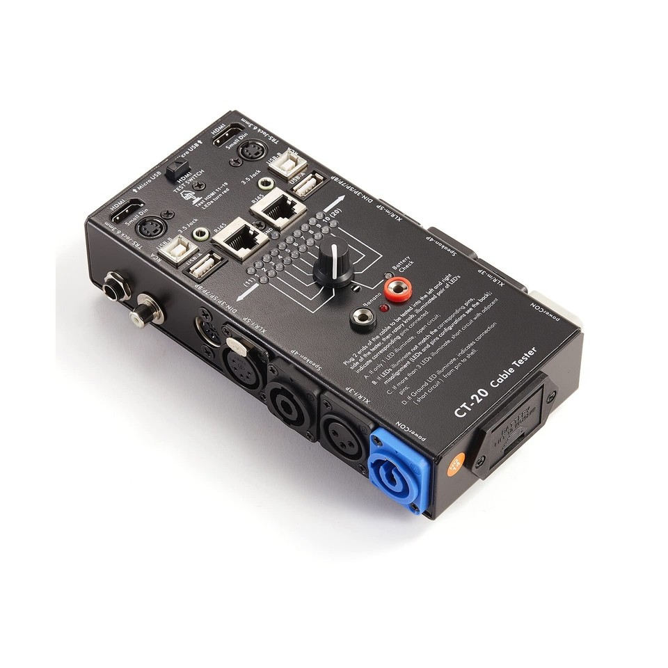 MFL 15-Plug Audio Cable Tester Line Finder 15-in-1 Cables Checker LED ...