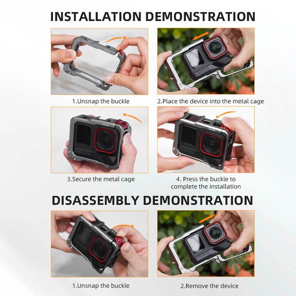 Housing Cage Quick Release Camera Cage for Insta360 Ace Pro/Insta360 ...