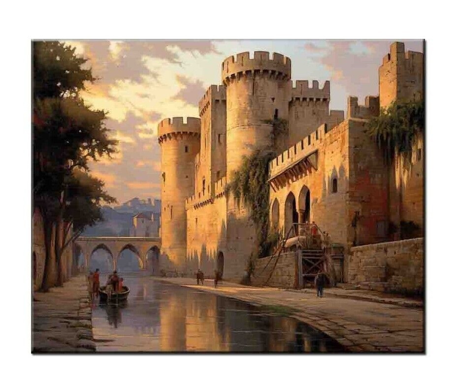 Famous Medieval Castle Paintings Gothic Medieval Castle Under Sunlight