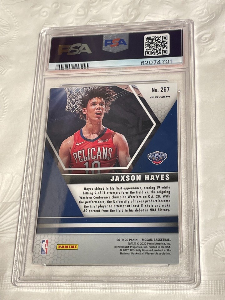 2019 Panini Mosaic Jaxson Hayes RC Red Wave PSA 9 Mint #267 Rookie | eBay