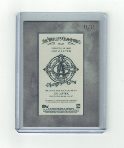 2024 Topps Allen & Ginter Mini Baseball Black Frame /25 Joe Carter #MA ...