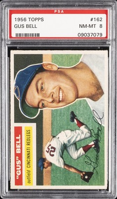 1956 TOPPS GRAY BACK #162 GUS BELL PSA 8 | eBay